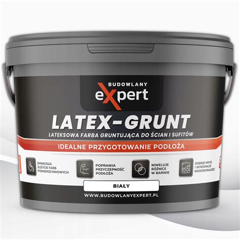 Farba Gruntuj Ca Lateksowa Bia A Do Malowania Cian I Sufit W Emulsja L Be Latex Grunt