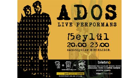Ados Live Performance 15 September 2018 Yer6 Store Cafe Biletino