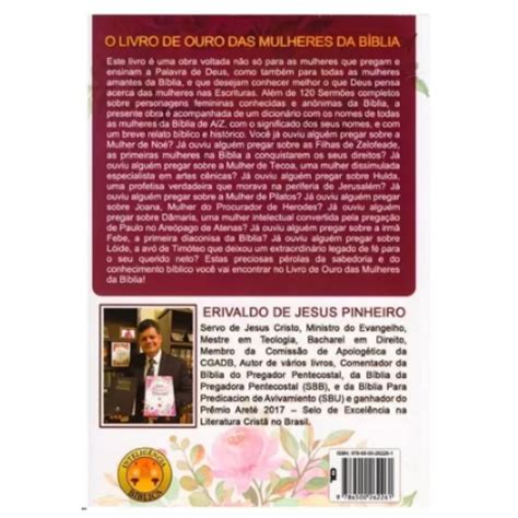 O Livro De Ouro Das Mulheres Da Bíblia Erivaldo De Jesus O Mundo Gospel