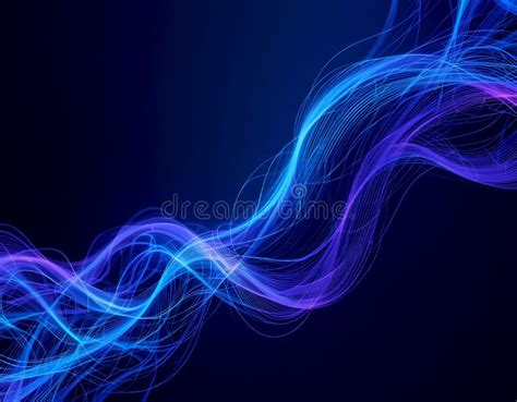 Fluid Neon Waves On Black Canvas Stock Illustration Illustration Of Blue Canvas 378188711