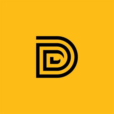 D 로고 디자인 및 템플릿 크리에이 티브 D 아이콘 이니셜 기반 문자 벡터 프리미엄 벡터