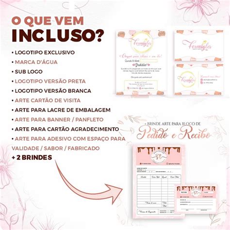 Logotipo Logomarca Identidade Visual Doceria Confeitaria Elo7