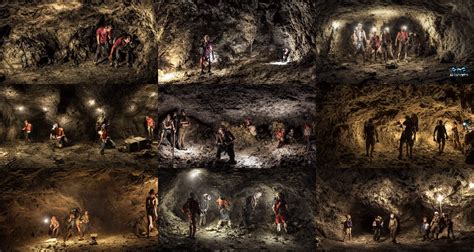 Dark Underground Cave Explorers K Uhd Photo Stable Diffusion