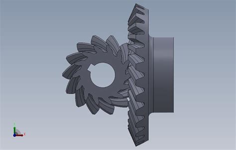 弧齿锥齿轮 SOLIDWORKS 2008 模型图纸免费下载 懒石网