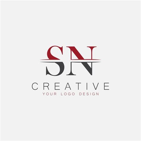 Premium Vector Sn Initial Monogram With Letter Creative Logo