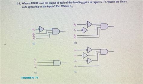 solved 16 when a high is on the output of each of the