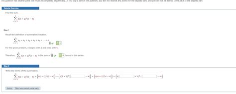 solved find the sum ∑k 256 k 2 2 k−4 step 1 recall the