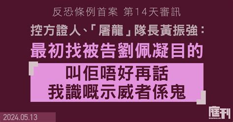 《反恐條例》首案 第14天｜控方證人黃振強供稱 最初找被告劉佩凝目的是 「叫佢唔好再話我認識嘅示威者係『鬼』」 庭刊