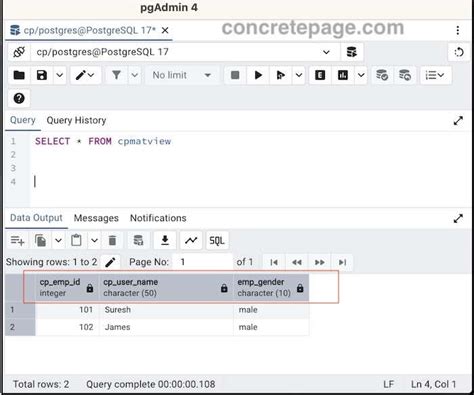 Materialized View In Postgresql