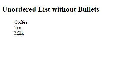 HTML Unordered Lists Hostatom