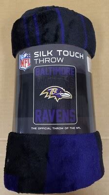 Brand New Nfl Baltimore Ravens Silk Touch Throw Blanket Ebay