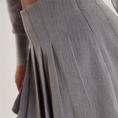 Pleated Skirt Grey