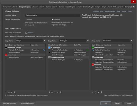 Edit Lifecycle Definitions Altium Designer 21 Technical Documentation