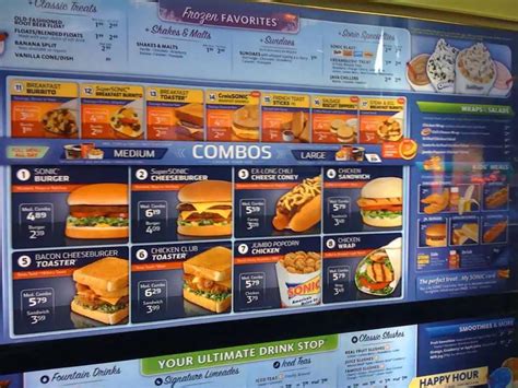 Printable Sonic Menu With Prices Printable Free Templates