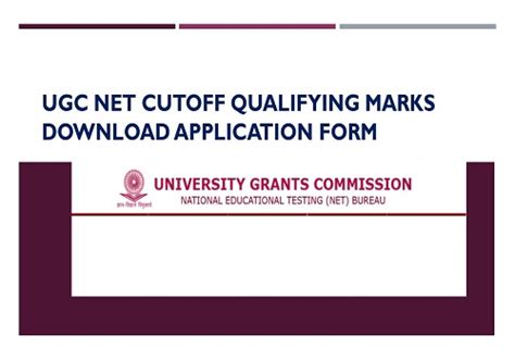 UGC NET Cutoff Qualifying Marks 2022 Check Application Form Application Process Online