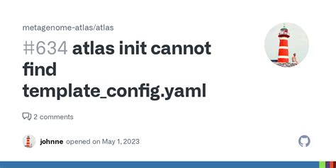 Atlas Init Cannot Find Templateconfigyaml · Issue 634 · Metagenome