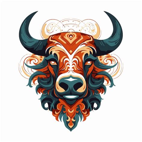 Premium Vector Bull Ornament Illustration