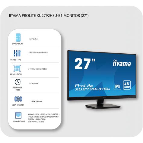 Iiyama Prolite Xu2792hsu B1 Monitor 27