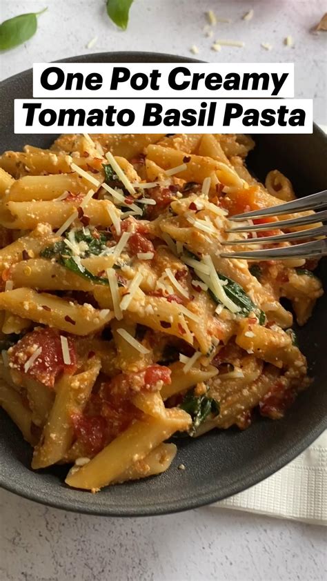 One Pot Creamy Tomato Basil Pasta Artofit