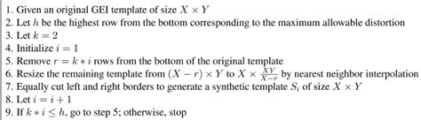 Pseudocode For Generating Synthetic Gei Templates Download