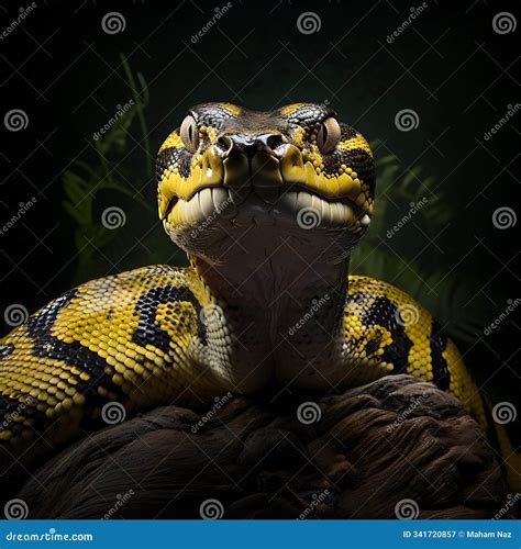 Ultra Realistic Python On Isolated Background With Detailed Scales Texture Stock Image Image