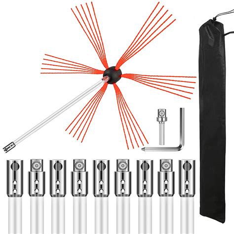 Vevor Chimney Sweep Kit Chimney Cleaning Kit 10 M Sooteater Chimney