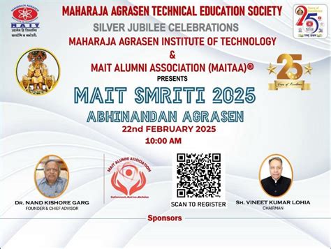 Dear Alumni Mait Is Organising An Alumni Meet ‘mait Smriti 2025 Now