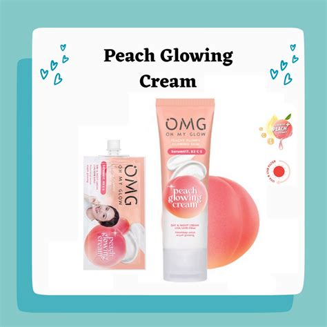 Jual Omg Oh My Glow Peach Glowing Cream With Double Sunscreen 75g
