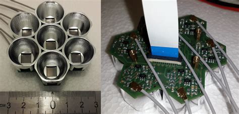 Matrix Of Seven Sipm Sensl Microfc 60035 Smt With Light Collectors And Download Scientific