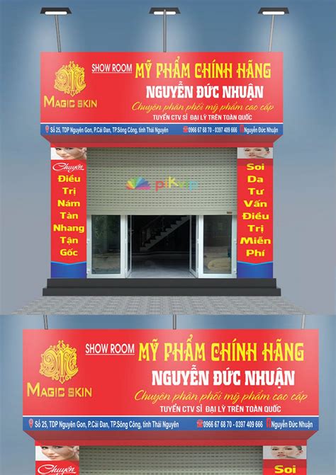 Mẫu Biển Quảng Cáo Nhà Phân Phối Mỹ Phẩm Vnpikcom
