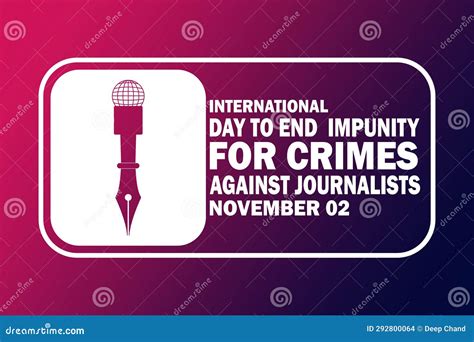 International Day To End Impunity For Crimes Against Journalists Vector