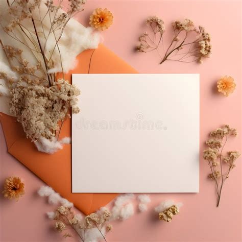Empty Wedding With Peach Puzz Background Stock Illustration