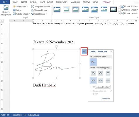 Cara Memasukkan Scan Stempel Dan Tanda Tangan Yang Baik Dan Benar Di Lembar Kerja Microsoft Word