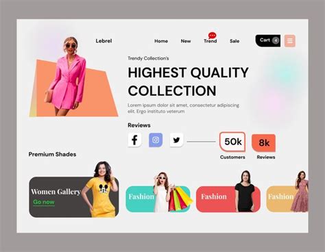 Clothing Website Template Design Figma