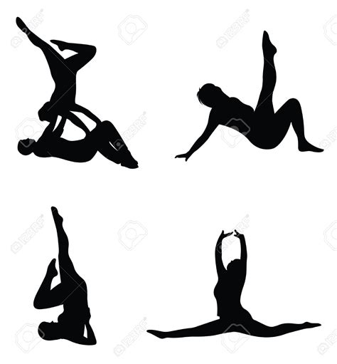 Gymnastics Silhouette Splits Free Download On Clipartmag