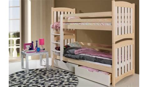 Lit Enfant Superposé Séparable En Bois Massif 2 Couchages 90x200