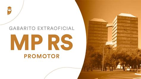 Gabarito Extraoficial MP RS Promotor YouTube