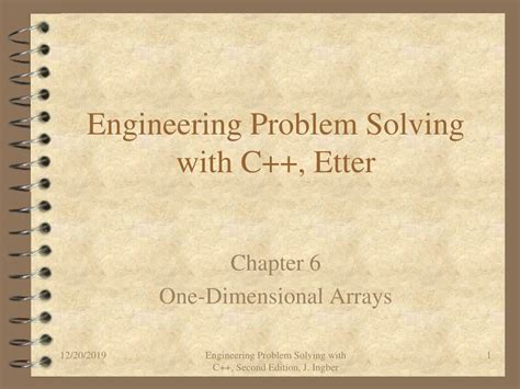 PPT Engineering Problem Solving With C Etter PowerPoint Presentation ID