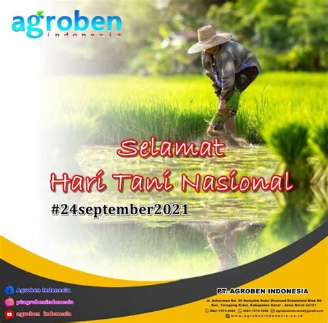 Selamat Hari Tani Nasional Untuk Para Petani Cerdas Agroben Indonesia