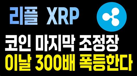 리플 전망 리플 코인시장 마지막 조정 300배 폭등 임박 긴급속보 리플 Xrp Sec 코인전략가 갈링하우스