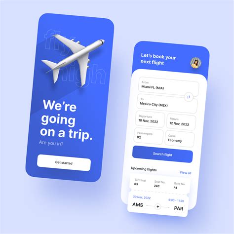 takeoff flight ticket booking app on behance