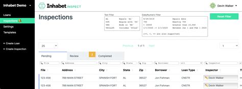 Editing Inspector Accounts Evp