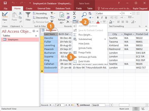 Freeze A Column CustomGuide