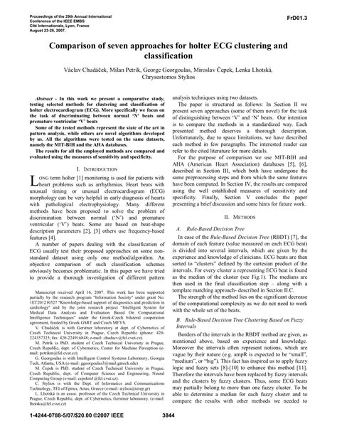 Pdf Comparison Of Seven Approaches For Holter Ecg Clustering And