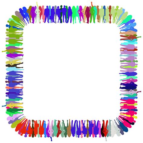 Download Crowd Of Women Frame Prismatic Svg Freepngimg