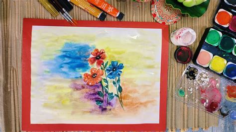 Watercolor Painting Tutorial For Beginners Some Random Strokes Arttutorial