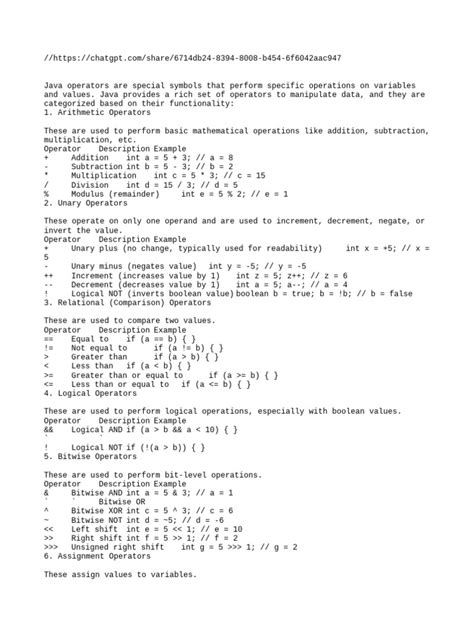 Operators 1 Pdf Inheritance Object Oriented Programming Integer