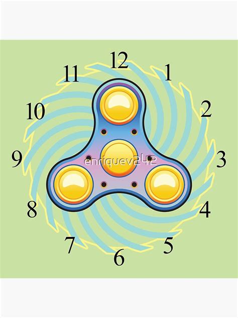 Fidget Hand Spinner Clock By Enriquev242 Redbubble