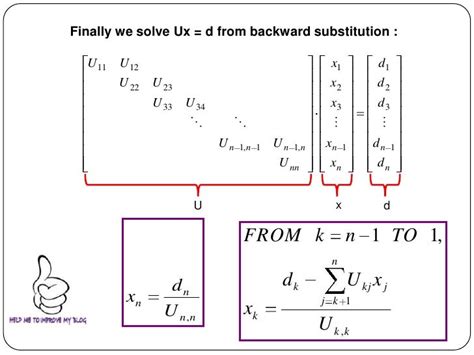 Cholesky Method And Thomas