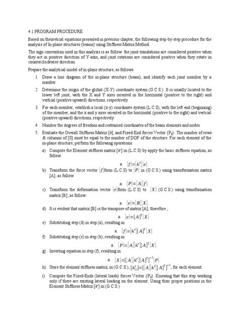 program procedure kassimali pdf matrix mathematics cartesian